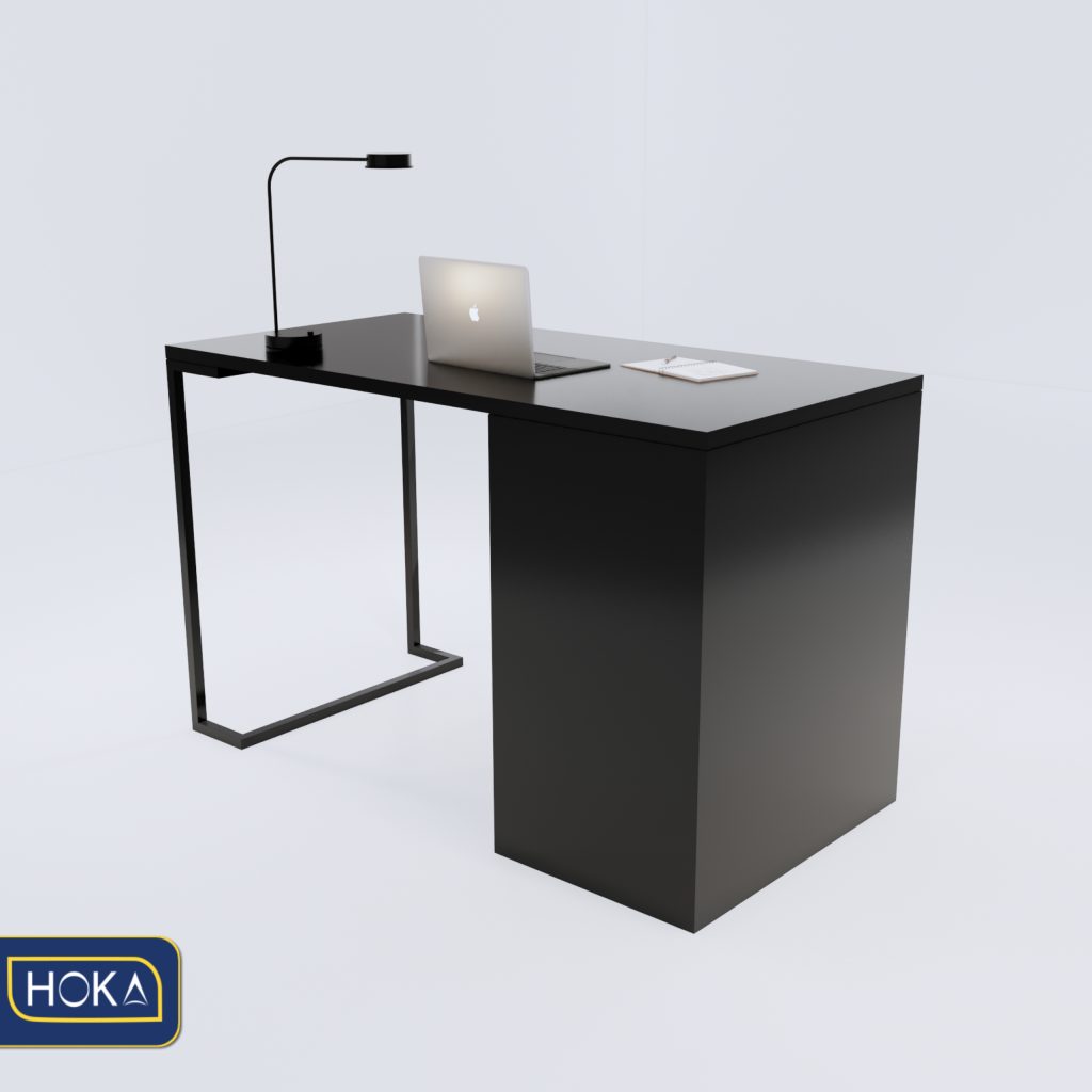 Meja Kantor HOKA HFH-S099 Plywood Finishing HPL Kaki Metal Painting ...
