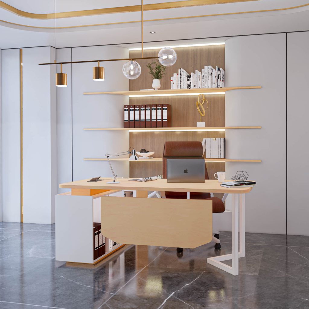 Meja Kantor Meja Direksi HMF-D024 HOKA Anti Rayap Tahan Api dan Air ...